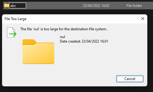 Illegal File Folder Names In Windows